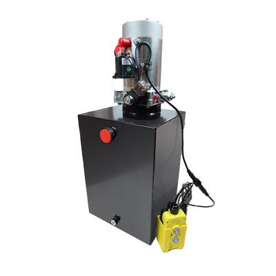 China DC 12V 1.6kw Single Acting Hydraulic Power Unit with 12L Steel Tank 2 Push Button Switches for Lifter, Wreckers, Stacker for sale