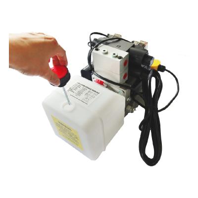 China DC 12V 1.6kw Copper Core Motor Hydraulic Power Unit 16MPa Double Acting With Four Button Remote Control for sale