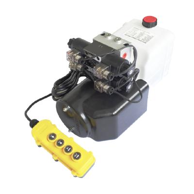 China DC 12V 1.6kw Copper Core Motor Hydraulic Power Unit 16MPa Double Acting With Four Button Remote Control for sale