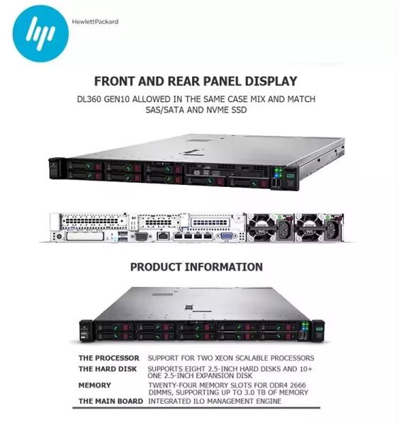 Quality HPE ProLiant DL360 Gen10 Server 1U Rack P408I-A 8SFF 32G*12 Memory and 4310*2 for sale