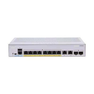China Stock GE C1300-8FP-2G Combo Network Switch Full PoE 8-Port with 2x1G SNMP LACP QoS Stackable Function for sale
