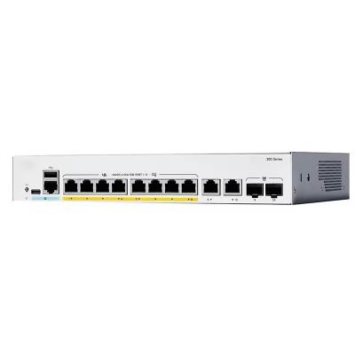 China Stock GE C1300-8FP-2G Combo Network Switch Full PoE 8-Port with 2x1G SNMP LACP QoS Stackable Function for sale