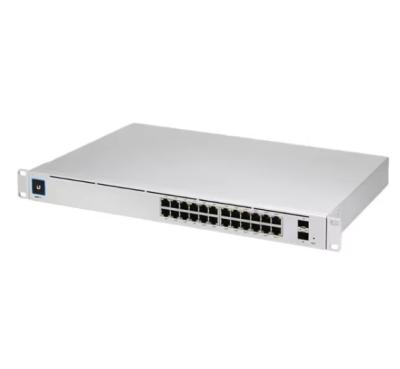 China 24-Port USW-Pro-24 Layer 3 Switch with 10G SFP Support and Fanless Cooling Networking for sale