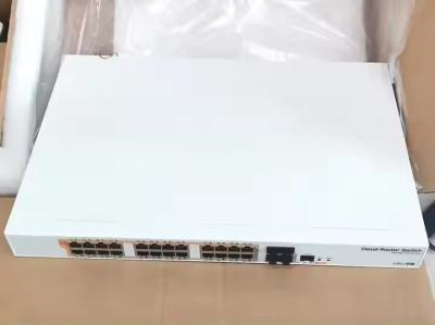 China CRS328-24P-4S RM Original Mikrotik 24-Port PoE Gigabit Network Switch Half-Duplex Mode for sale