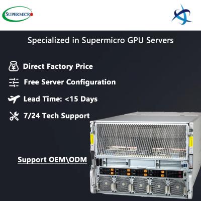 Китай 8U GPU-сервер с процессорами AMD EPYC серии 9005/9004 и 8 ускорителями OAM MI325X MI350X, поддерживающий 24 модуля DDR5 продается