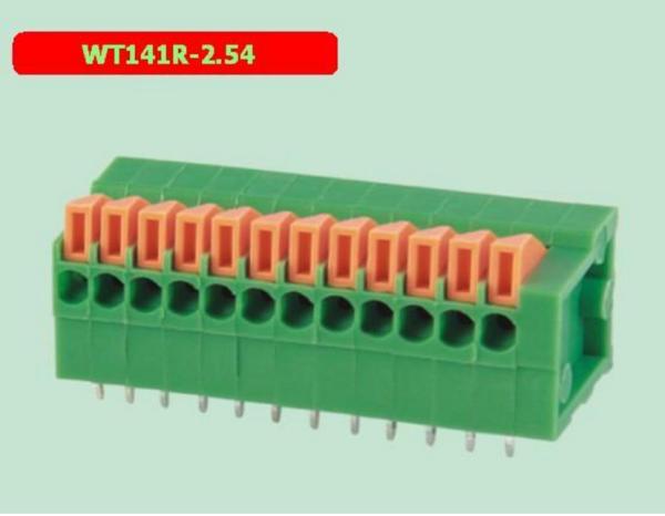 WT142R-5.08/7.62 spring type terminal block pcb spring terminal block factory direct sales