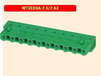 Cina 2P-24P PCB Terminal Block 300v 7.5 / 7.62 Mm Pitch Connector Verde in vendita