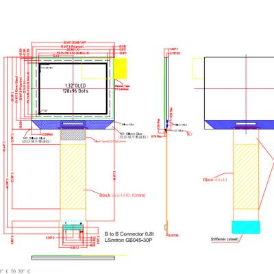 Cina 1,66» 262K 24 Pin pieghevoli PM oled il modulo dello schermo in vendita