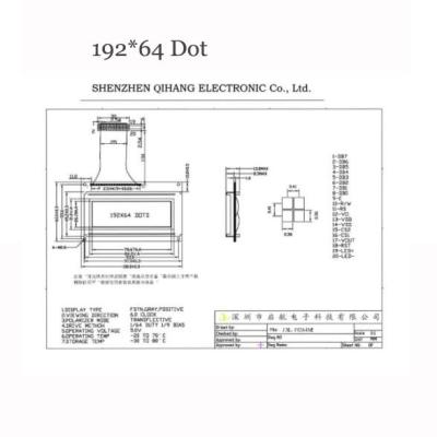 Cina La fabbrica personalizza il TN STN HTN 192 modulo LCD dello schermo di Dot Matrix di 64 PANNOCCHIE in vendita