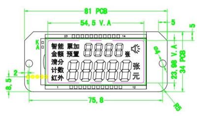 中国 HTNの陽性6の時7の区分LCDの表示 販売のため