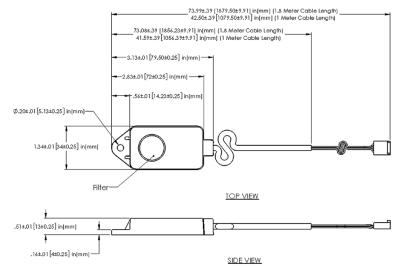 China Durable IP65 rated Amphenol T3022-1-5K-1-MX CO2 sensor with I2C digital output and lifetime calibration for sale