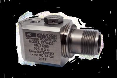 China Industrial Amphenol 787A-D2 accelerometer with 100 mV per g sensitivity and captive hex head screw for sale