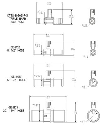 China inline fluid temperature sensor Amphenol GE-1935 for heat exchanger and radiator temperature control for sale