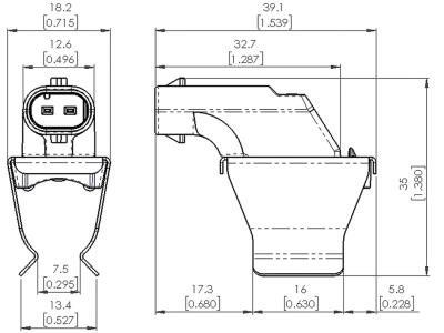 China Galvanized steel clip temperature sensor Amphenol JS8741A designed for engine coolant and HVAC systems for sale