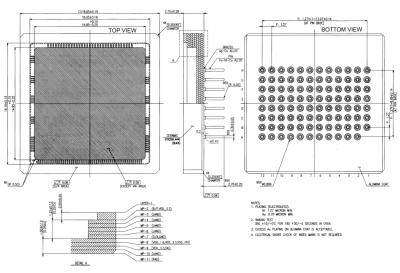 China High sensitivity global shutter CMOS image sensor AMS CMV4000-3E12M1PP with 10 bit output and 16 LVDS data channels for sale