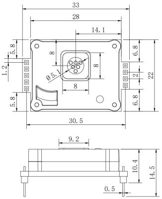 China Dual channel infrared carbon dioxide sensor Aosong ACD3100 with integrated gas detection technology for sale