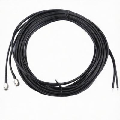 China Durable RF Cable with SMA Male Connector HJ Tech 3C2033A03-016 Low Loss 1.5DS Black Communication Cable for sale