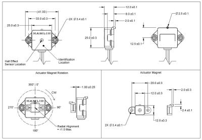China Durable Littelfuse 55200-00-02-A absolute rotary position sensor with EMC protection and analog output for sale