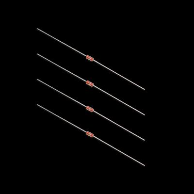 China DO35 Package Thermistor Littelfuse 501BG1J Glass Encapsulated NTC Chip Temperature Sensor with Leads for sale