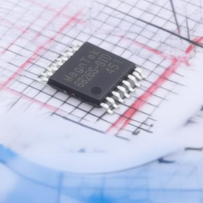 China High accuracy magnetic angle encoder ic Magn Tek MT6826SGT-STD with 15 bit resolution and multiple output modes for sale