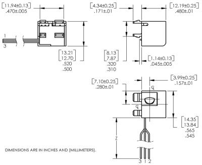 China Panel mount reflective sensor assembly with totem pole or open collector output OPTEK OPB716Z sensor for sale