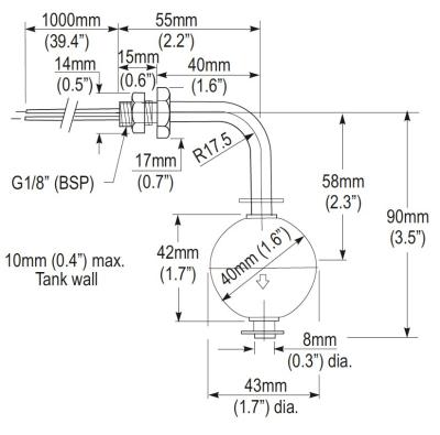 China High Pressure Side Mount Switch Sensata SSF29X100 Internal Vertical Mount Stainless Steel 316L for sale