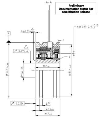 China Size 15 Hollow Shaft Resolver Angular Measurement TE Connectivity 1-1414631-0 Position Feedback Device for sale