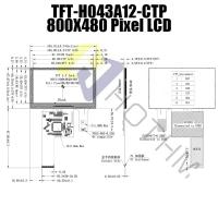 China 4.3 Inch TFT display | Capacitive Touchscreen MCU interface for sale
