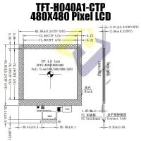 China 4 Inch TFT LCD Display With Capacitive Touchscreen for sale