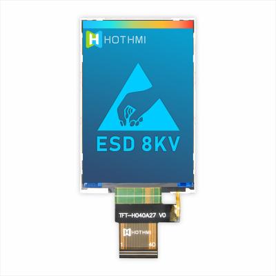 China 4.0 polegadas TFT LCD DISPLAY SPI 320x480px/temperatura de largura/IPS ângulo de visão completo/luz solar legível/ST7365 touch screen opcional à venda