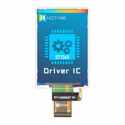 China 4.0 polegadas TFT LCD DISPLAY SPI 320x480px/temperatura de largura/IPS ângulo de visão completo/luz solar legível/ST7365 touch screen opcional à venda