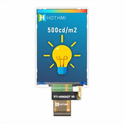 China 4.0 polegadas TFT LCD DISPLAY SPI 320x480px/temperatura de largura/IPS ângulo de visão completo/luz solar legível/ST7365 touch screen opcional à venda