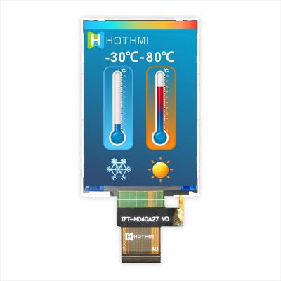 China 4.0 polegadas TFT LCD DISPLAY SPI 320x480px/temperatura de largura/IPS ângulo de visão completo/luz solar legível/ST7365 touch screen opcional à venda