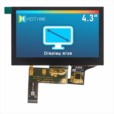 China 4.3-inch 480x272 Capacitive Touch TFT LCD Display/IPS Full Viewing Angle Sunlight Visible TFT LCD/NV3041 Controller/Wide Temperature QSPI/MCU Interface Color Display/C8051/Arduino/STM32 for sale