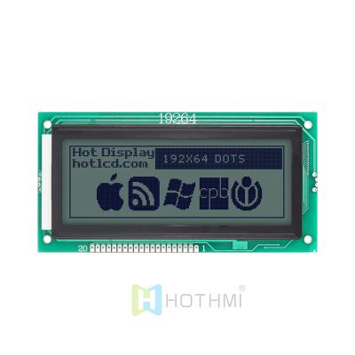 China 4.36 pulgadas 192x64 Módulo gráfico de pantalla de puntos STN + 5.0v Luz de fondo amarillo-verde MCU AIP31108 en venta