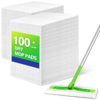 China Customized 100 Count Extra Thick Disposable Dry Mop Pads 10.4x8.0 Inch for Multi-Surface Cleaning for sale