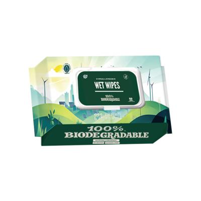 China China wipes Supplier 80pcs Plastic Free Biodegradable Wet Wipes for sale