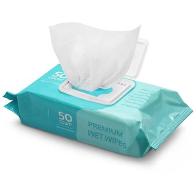 China Factory OEM Customization 50pcs 8“ x 12” Aloe Vera, Vitamin E Adults Wipes for sale