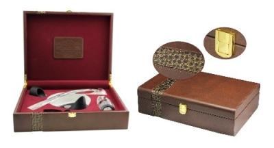 China Deluxe Leather Wine Aerator Gift Set S/8,Electric Corkscrew，wine opener, wine bottle opene for sale