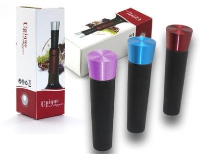 China Aluminium Alloy Wine Stopper Vacuum Wine Saver Vacuum Wine Pump Sealer multicolor for sale