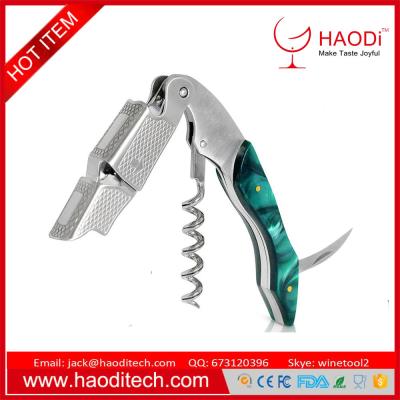 China Tiger's Eye Resin Handle All-in-one Corkscrew, Bottle Opener and Foil Cutter for sale