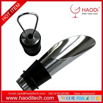 China Stainless Steel Liquor Spirit Pourer Wine Bottle Pour Spout Stopper Stainless Steel Cap for sale