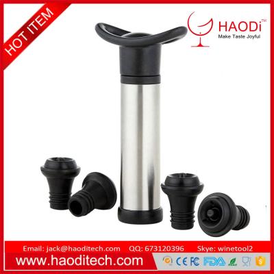 China Wine Saver Vacuum Pump Preserver Wine Pourer Aerator with 2 Air Bottle Stoppers for sale
