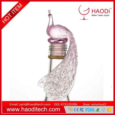 China Peacock Elegant Bird Design Creative Wine Bottle Stopper for promotional gifts for sale