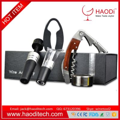 China Wine Opener Set Luxury Wine Bottle Opener Kit With Handle Waiters Corkscrew Set for sale