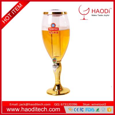 China Liquid Drink Mini Bar Accessories Portable Beer Tower Aerator 2L With Color Led for sale