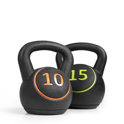 China Gewichtheffen van het Cement het Plastic Kettlebell van de Opleidingsdomoor Vastgestelde Gietijzer Te koop