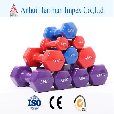 China O Barbell revestido do vinil do body building do halterofilismo ajustou a prevenção de rolamento à venda
