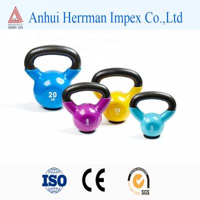 China O esporte revestido de mergulho do ferro do vinil colorido do Gym moldou o metal Kettlebell da aptidão à venda