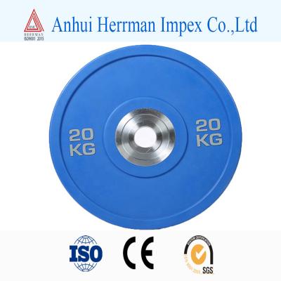 China O Barbell revestido do vinil colore olá! as placas de borracha da migalha do impacto à venda